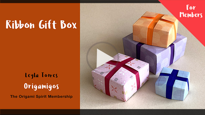 Video Tutorial – Origami Ribbon Gift Box – Leyla Torres – Origami Spirit